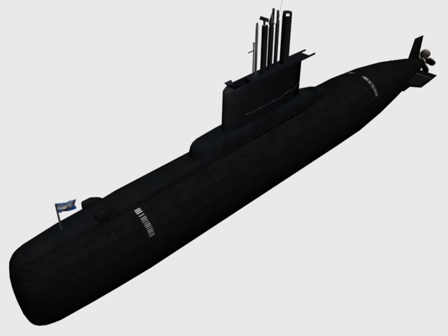 3d Model Type 209 Submarine