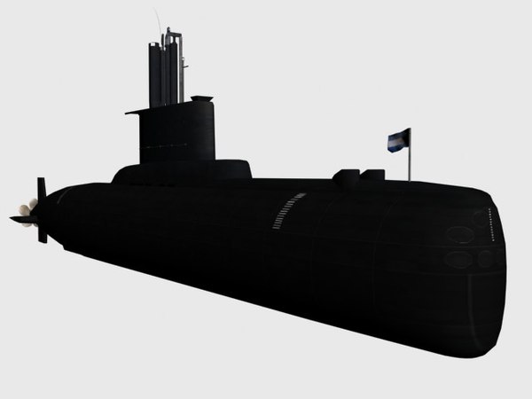 3d model type 209 submarine