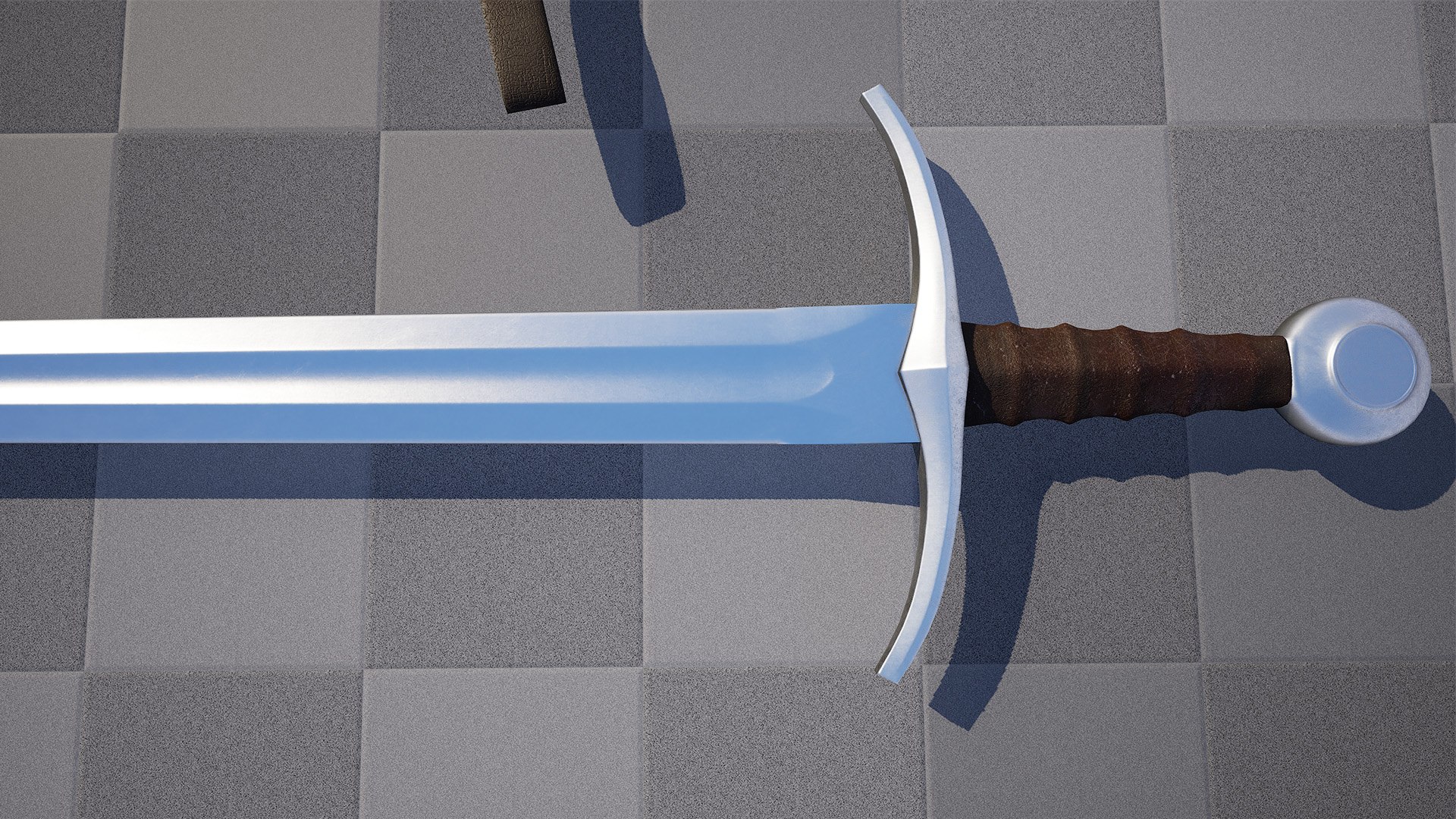 Medieval Sword 02 Low Poly Plus Old Texture And Sheath 3D Model ...