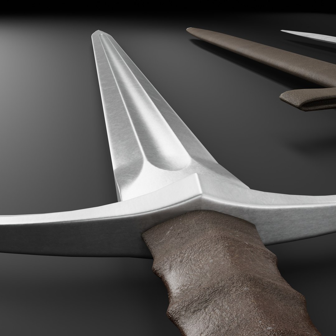 Medieval Sword 02 Low Poly Plus Old Texture And Sheath 3D Model ...