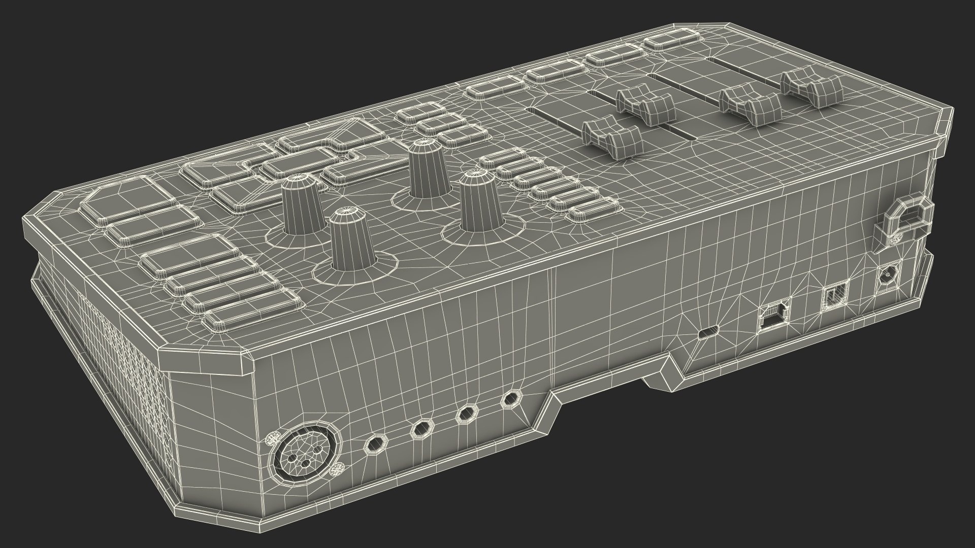 Futuristic Online Broadcast Remote Control White Lights On 3D model ...