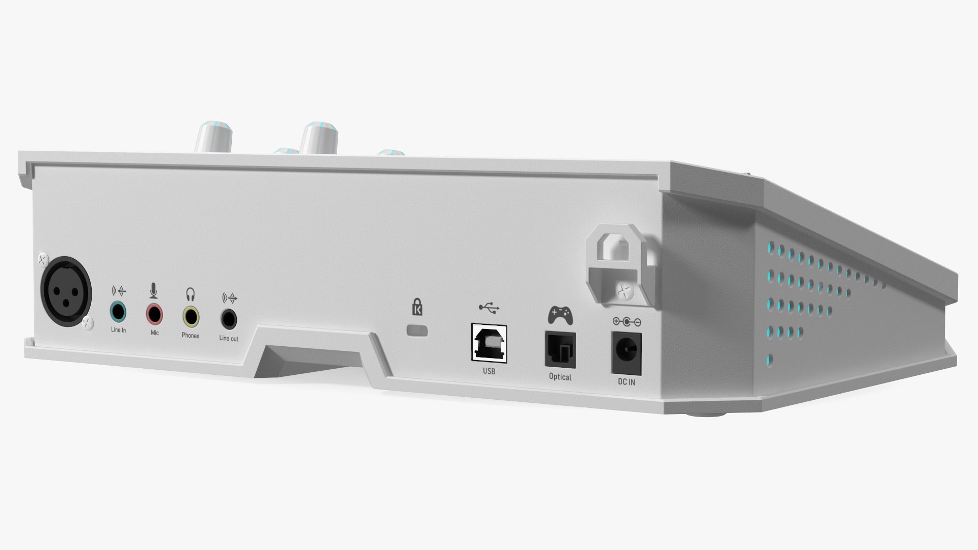 Futuristic Online Broadcast Remote Control White Lights On 3D Model ...