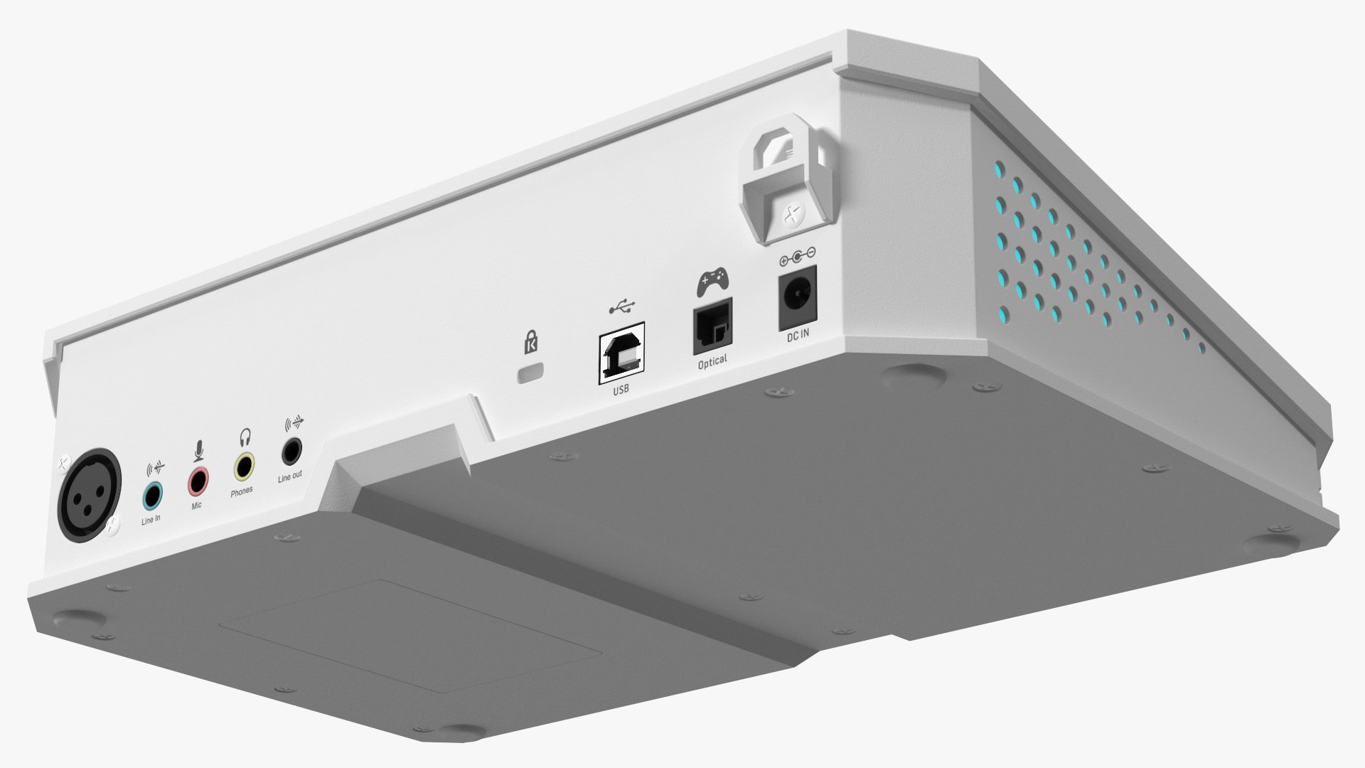 Futuristic Online Broadcast Remote Control White Lights On 3D Model ...