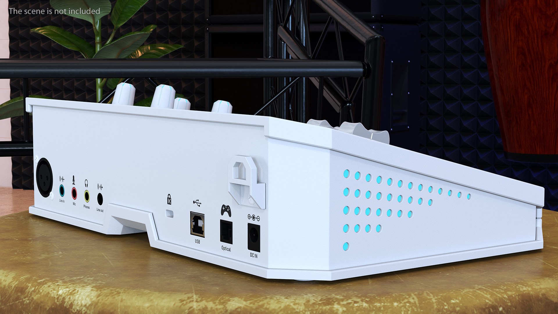 Futuristic Online Broadcast Remote Control White Lights On 3D Model ...