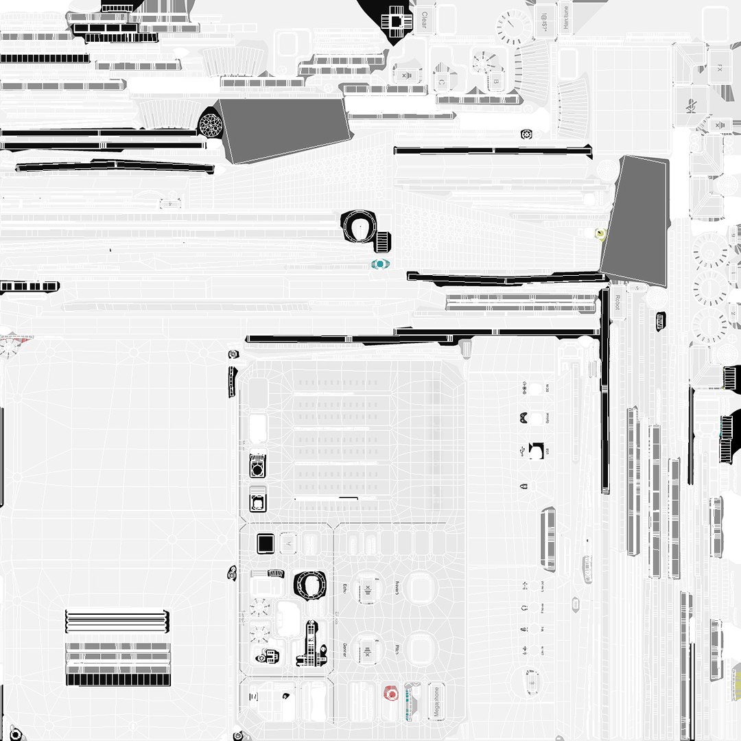 Futuristic Online Broadcast Remote Control White Lights On 3D Model ...