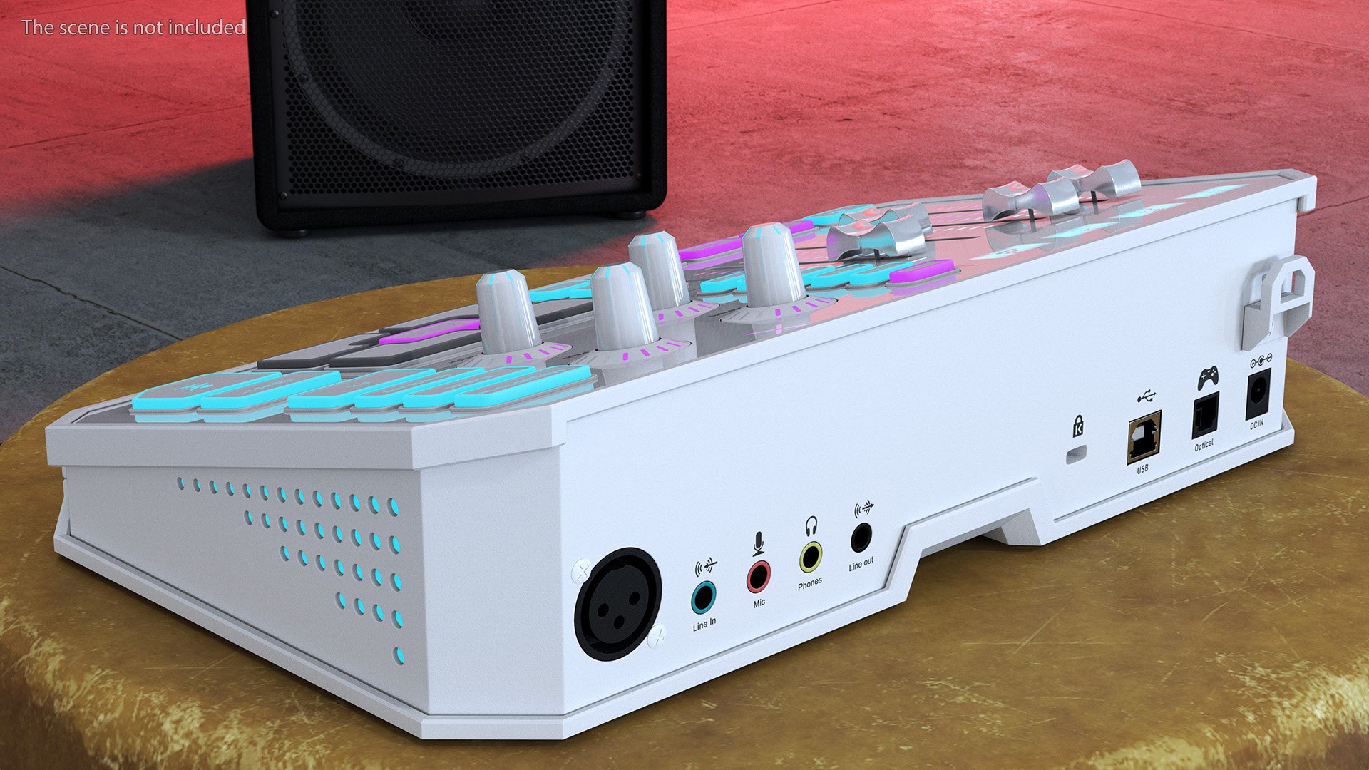 Futuristic Online Broadcast Remote Control White Lights On 3D Model ...