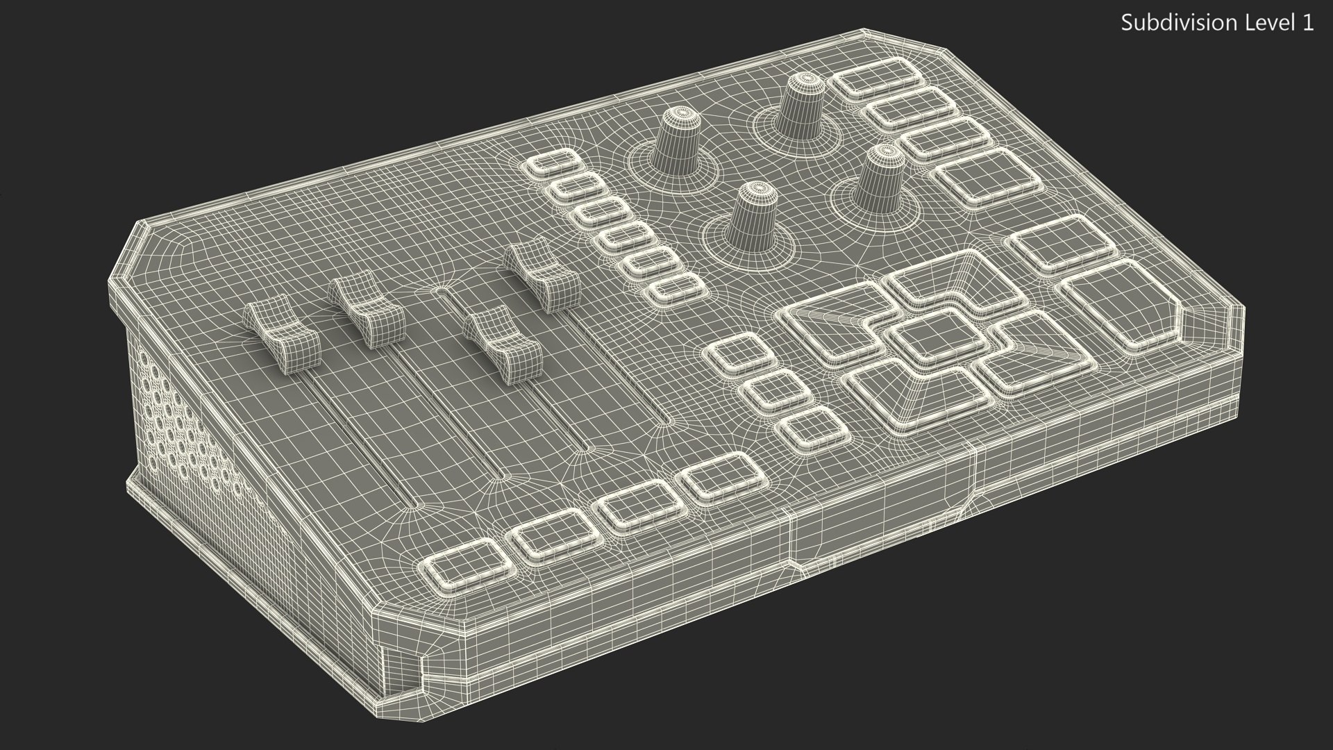 Futuristic Online Broadcast Remote Control White Lights On 3D Model ...