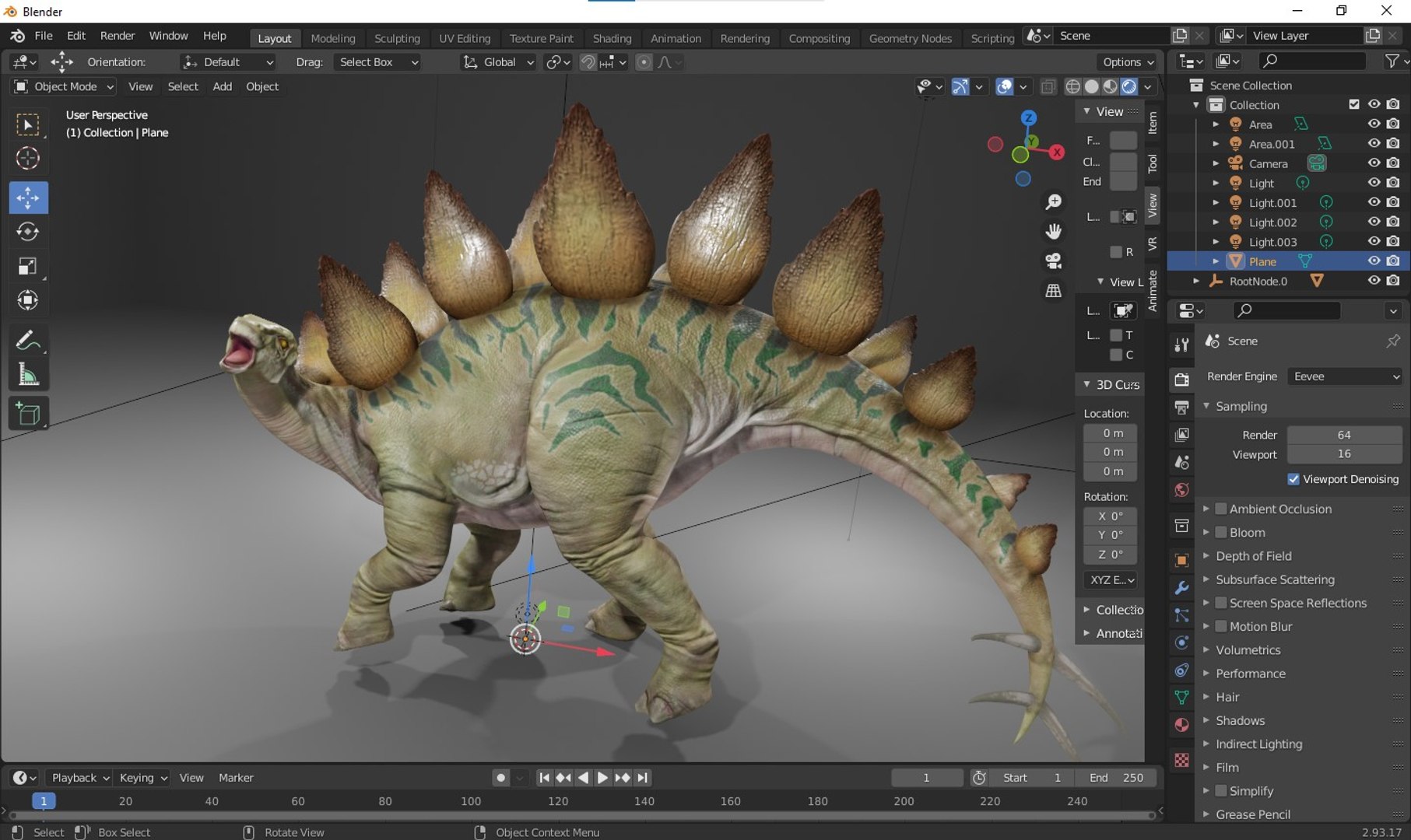3D Stegosaurus Low-poly 3D Model Model - TurboSquid 2127576