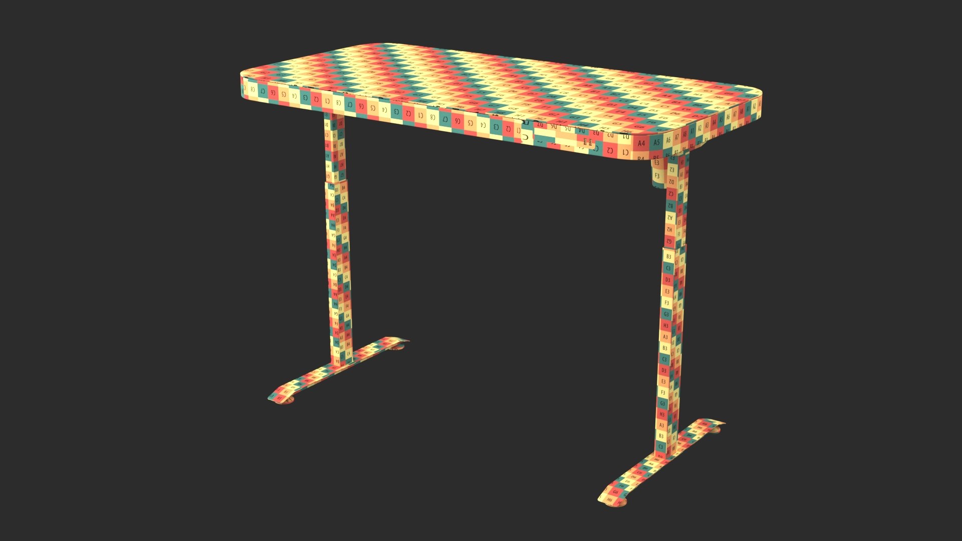 3D Standing Desk - TurboSquid 2038810