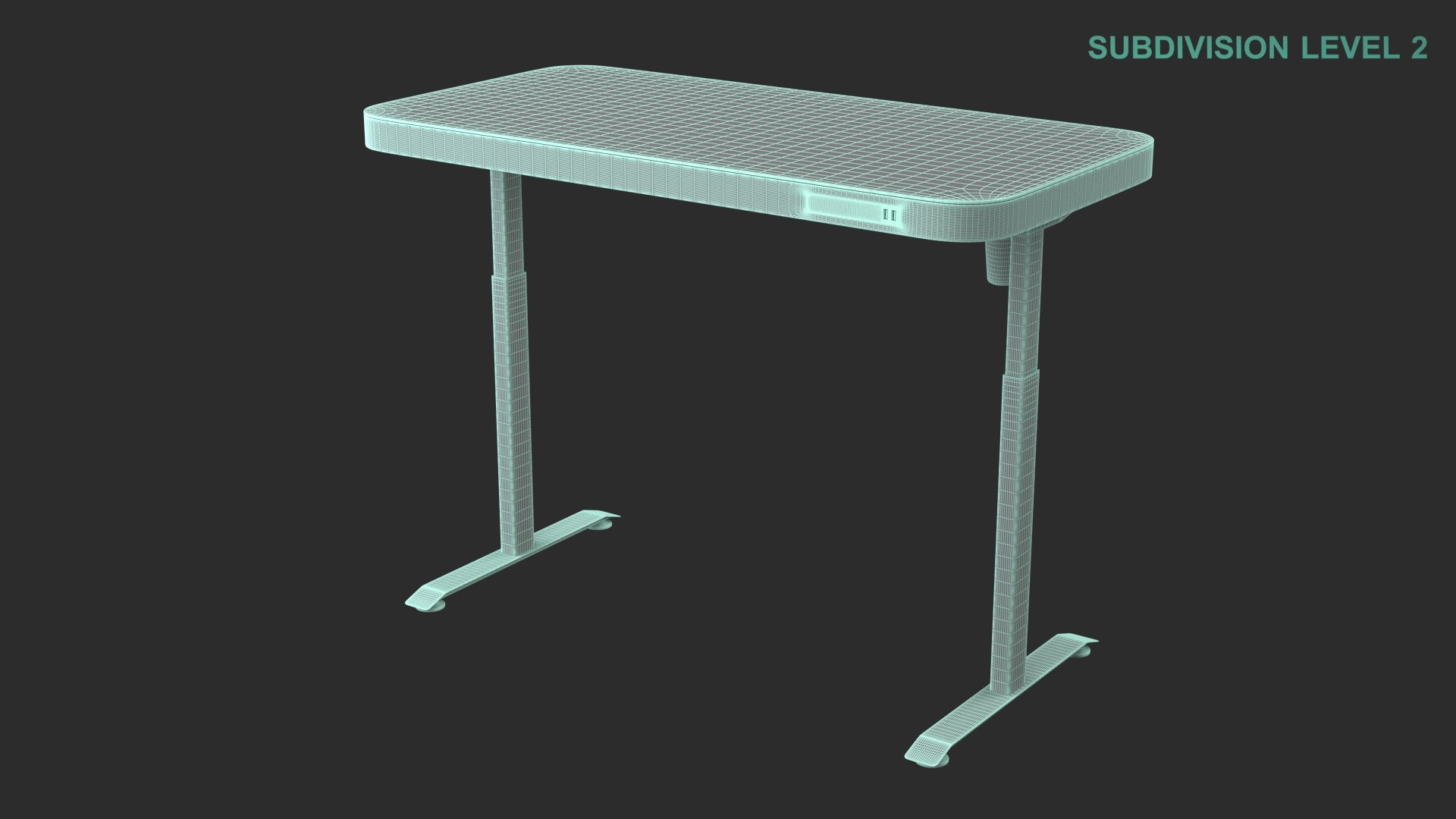 3D Standing Desk - TurboSquid 2038810