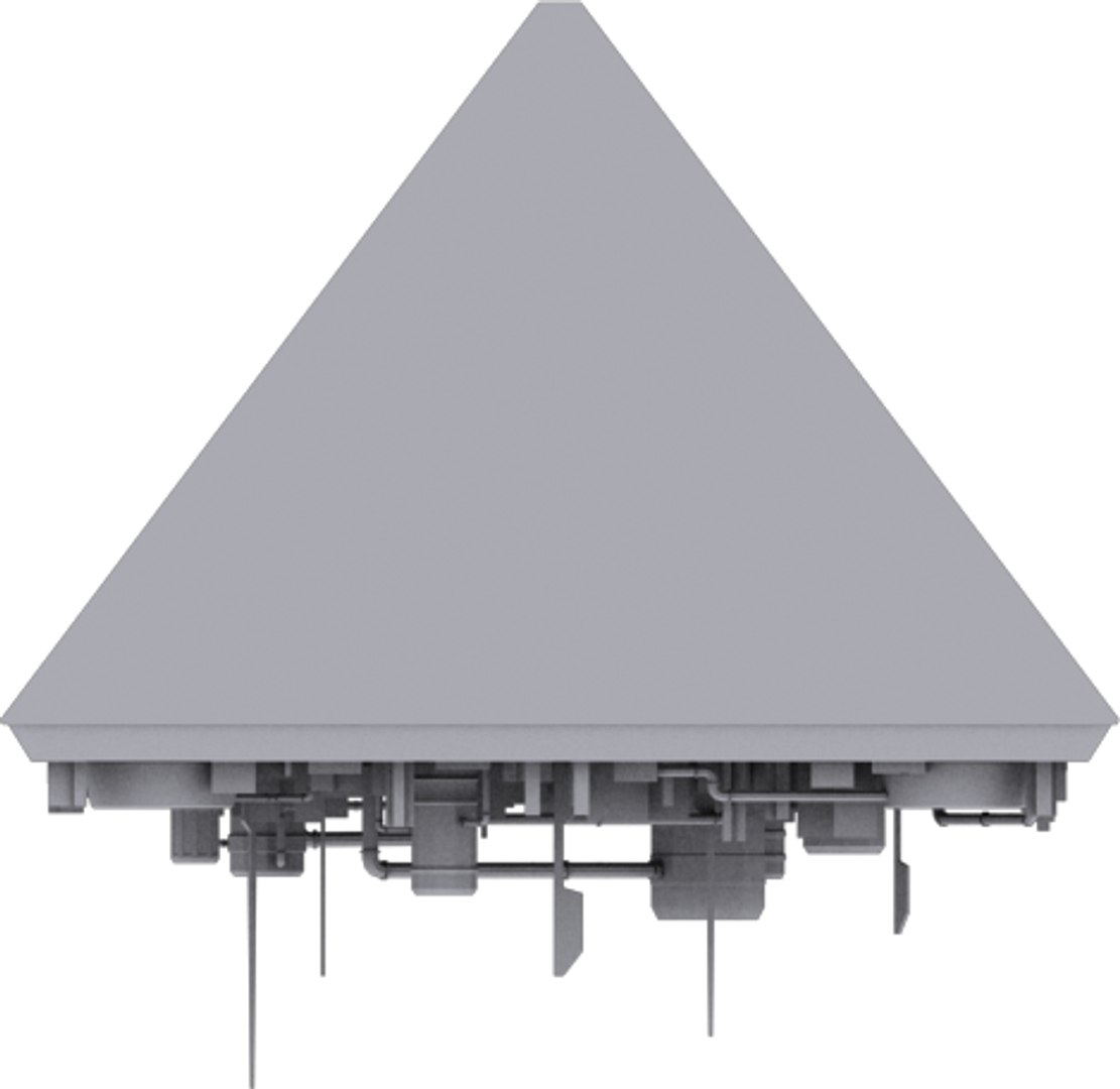 3d Obj Pyramid Spaceship