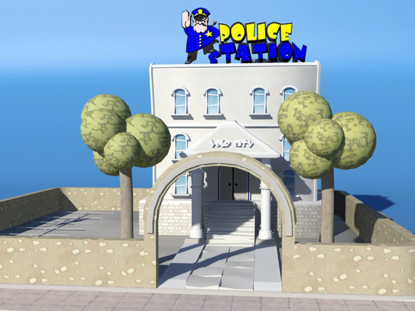 3d Toon Police Station