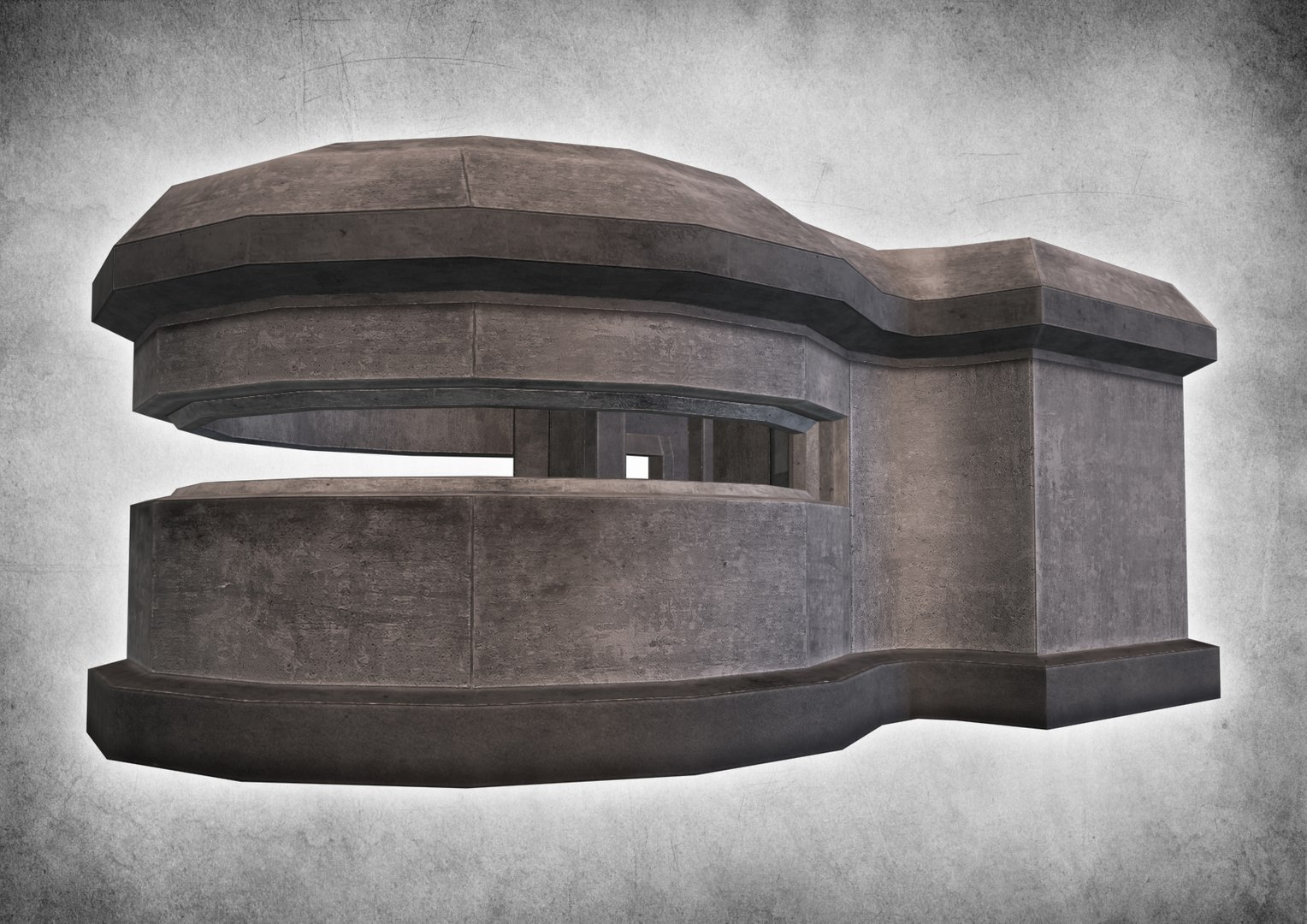 3d model concrete bunker 04 1