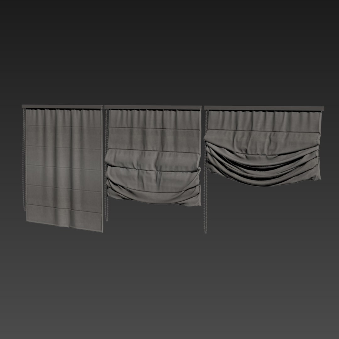3d blinds curtains model