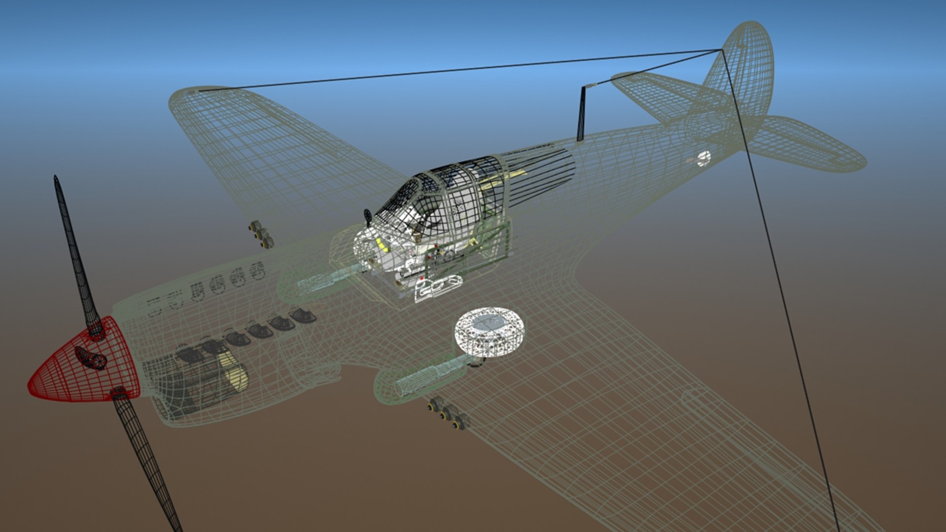 3d Model P40 Kittyhawk