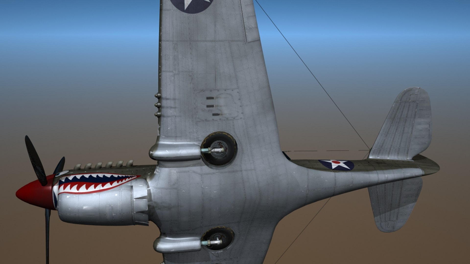 3d Model P40 Kittyhawk