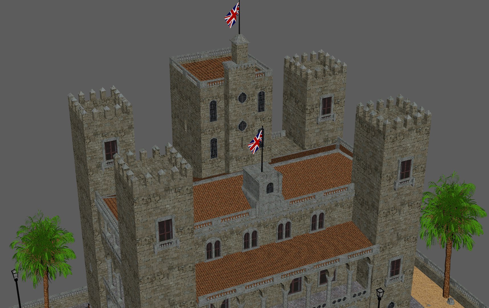 Castle Building Structure Model - TurboSquid 1242495