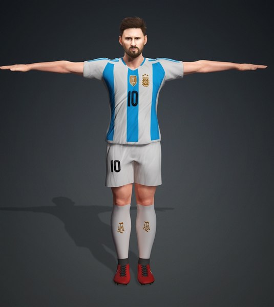 modelo 3d Lionel Messi Modelo 3D Low-poly - TurboSquid 2287399