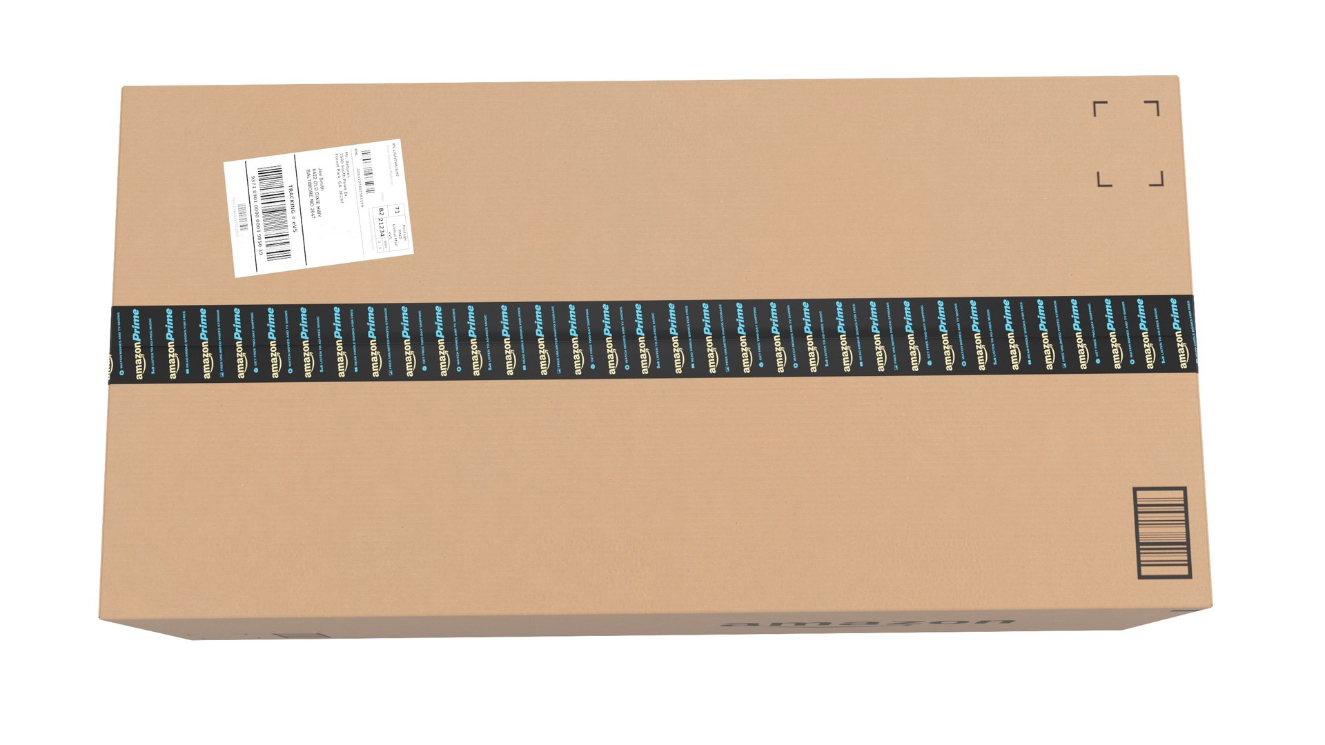 3D Amazon Parcels Box 101x50x35cm - TurboSquid 1990942