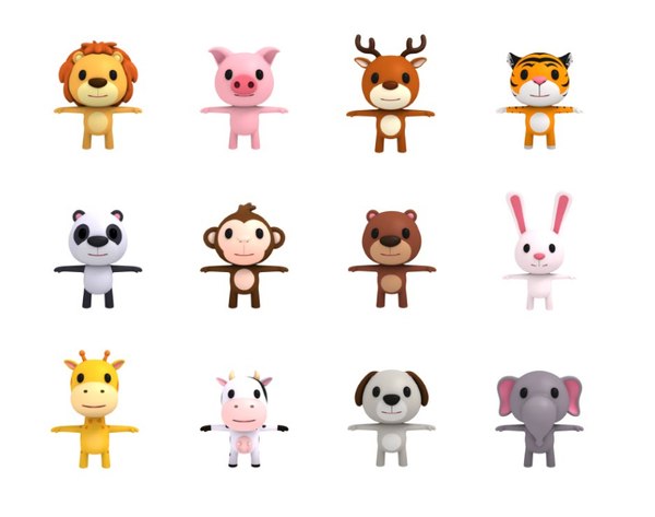 3D model animal character pack - TurboSquid 1383483
