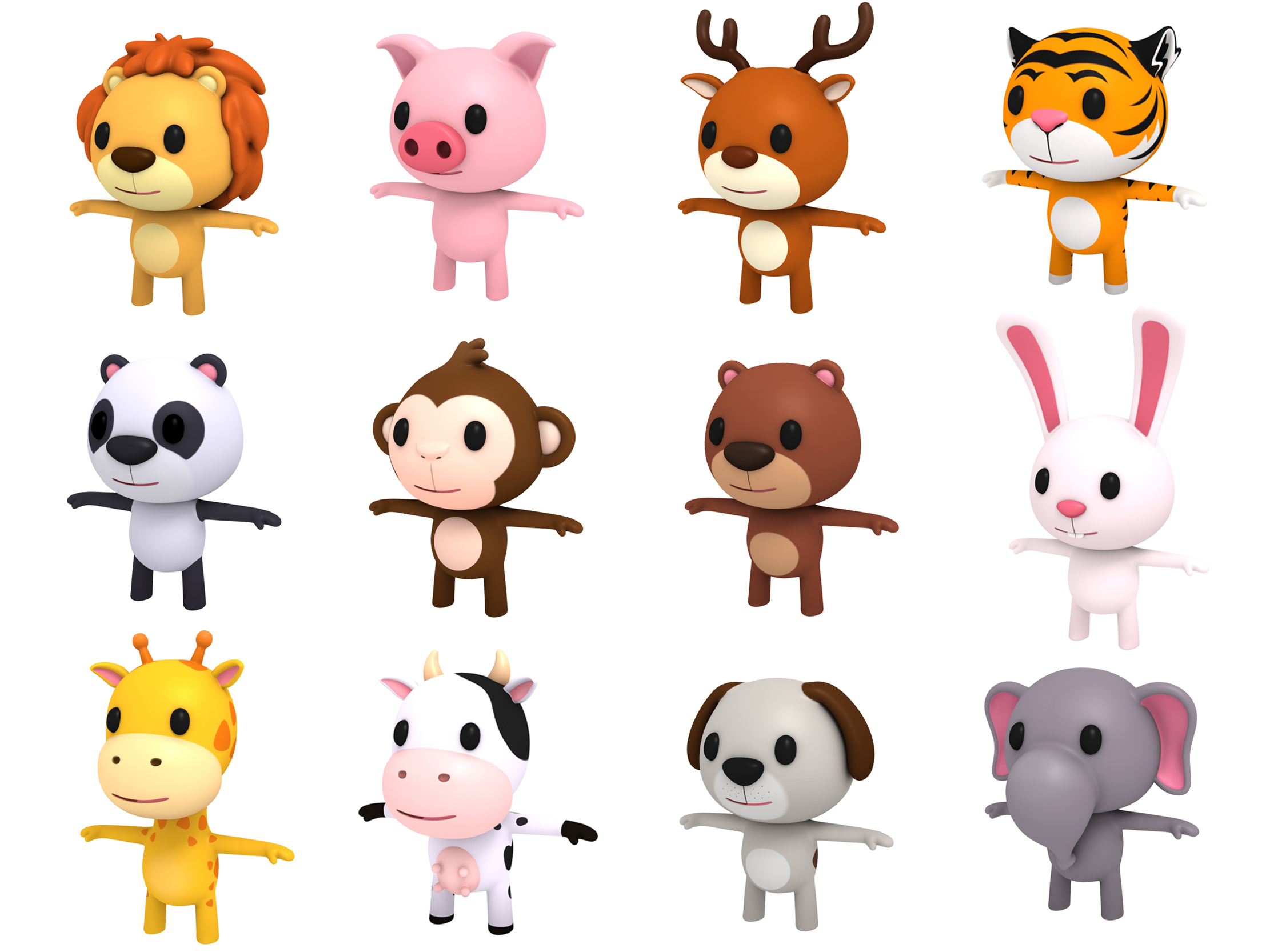 3D model animal character pack - TurboSquid 1383483
