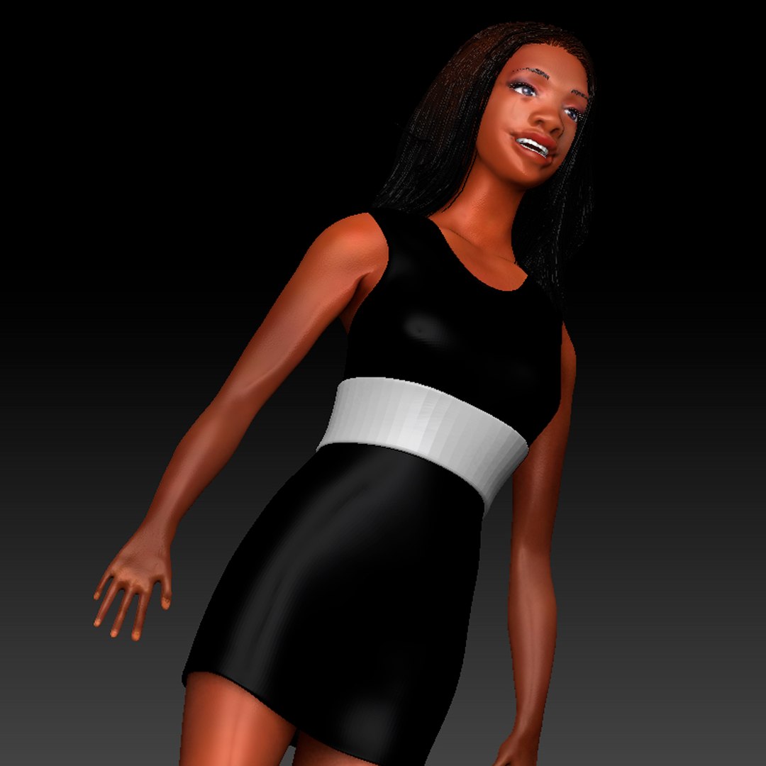 Ebony Girl 3d Obj