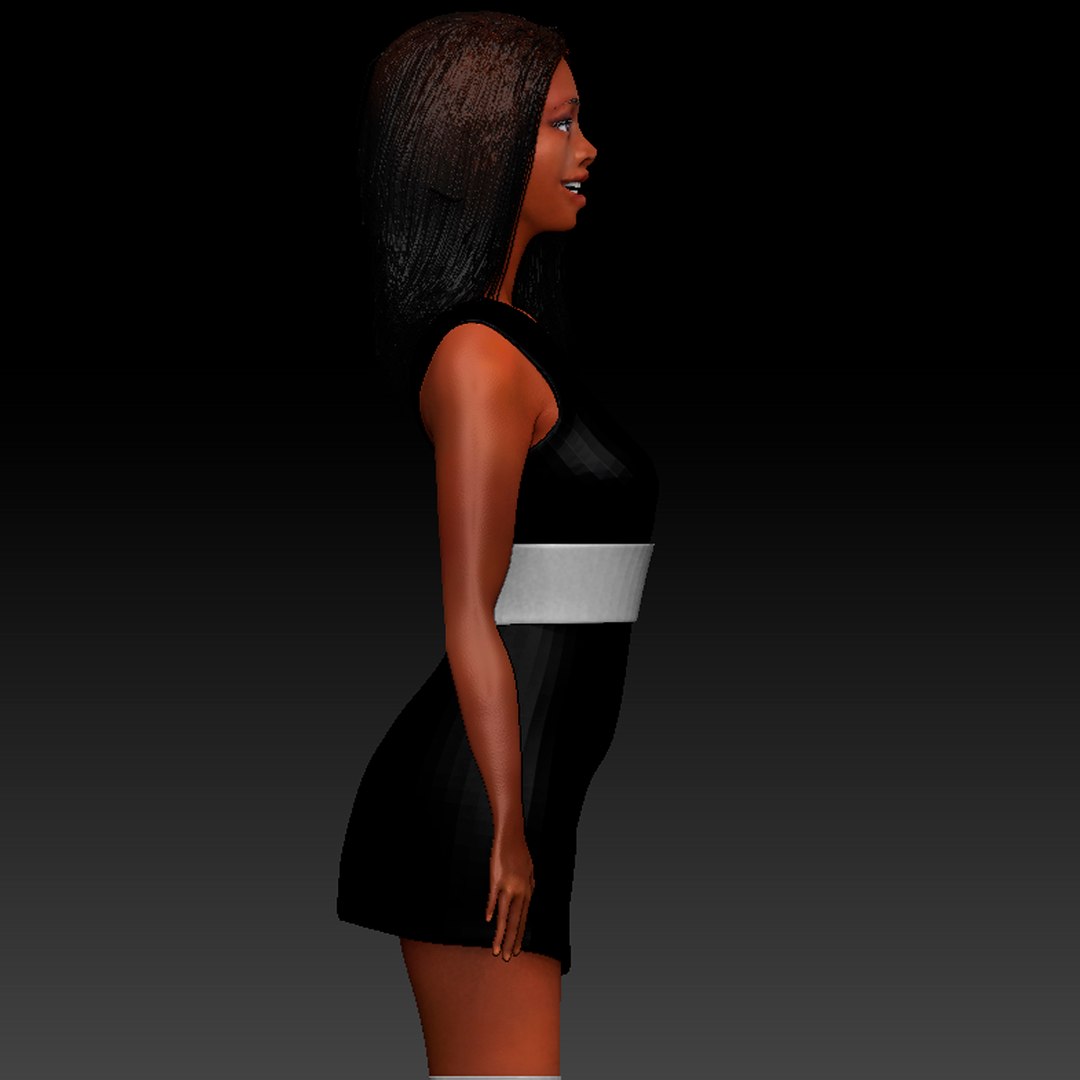 Ebony Girl 3d Obj