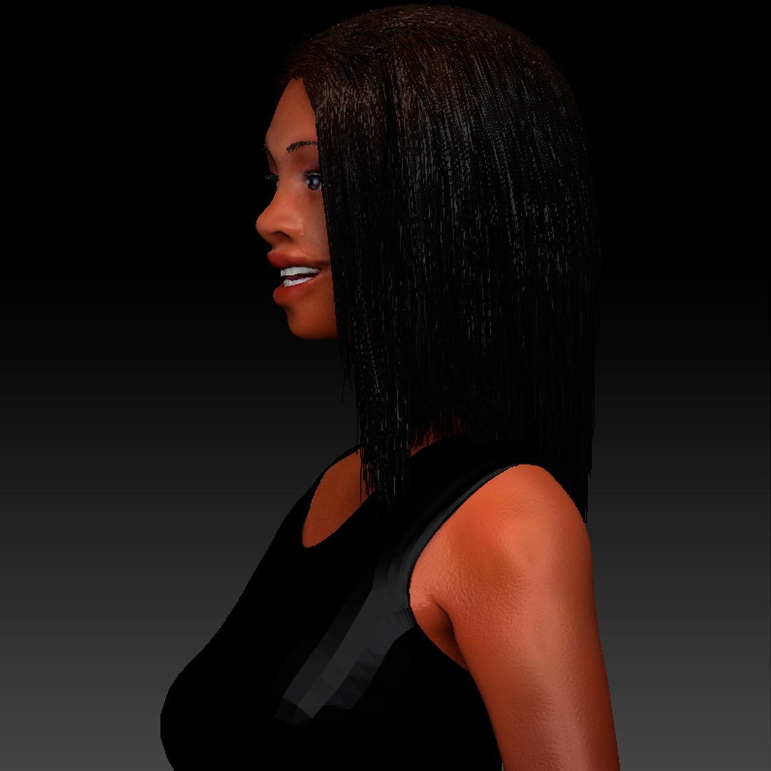 Ebony Girl 3d Obj