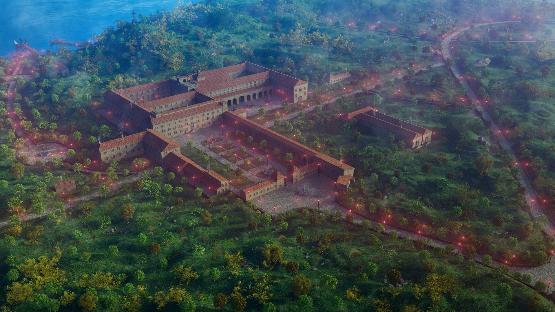 3D Sanctuary Of Lluc Mallorca Model - TurboSquid 2346730