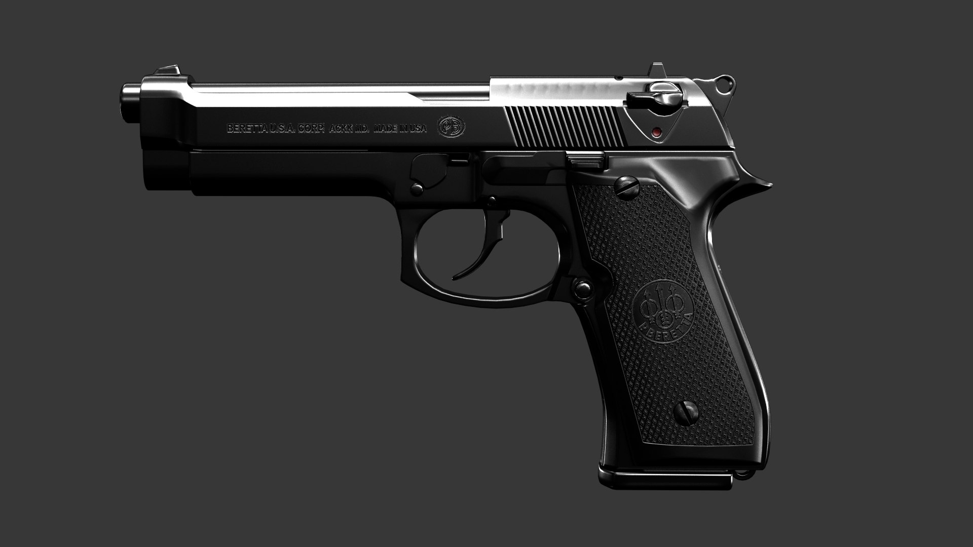 3D Beretta 92FS - TurboSquid 2124769