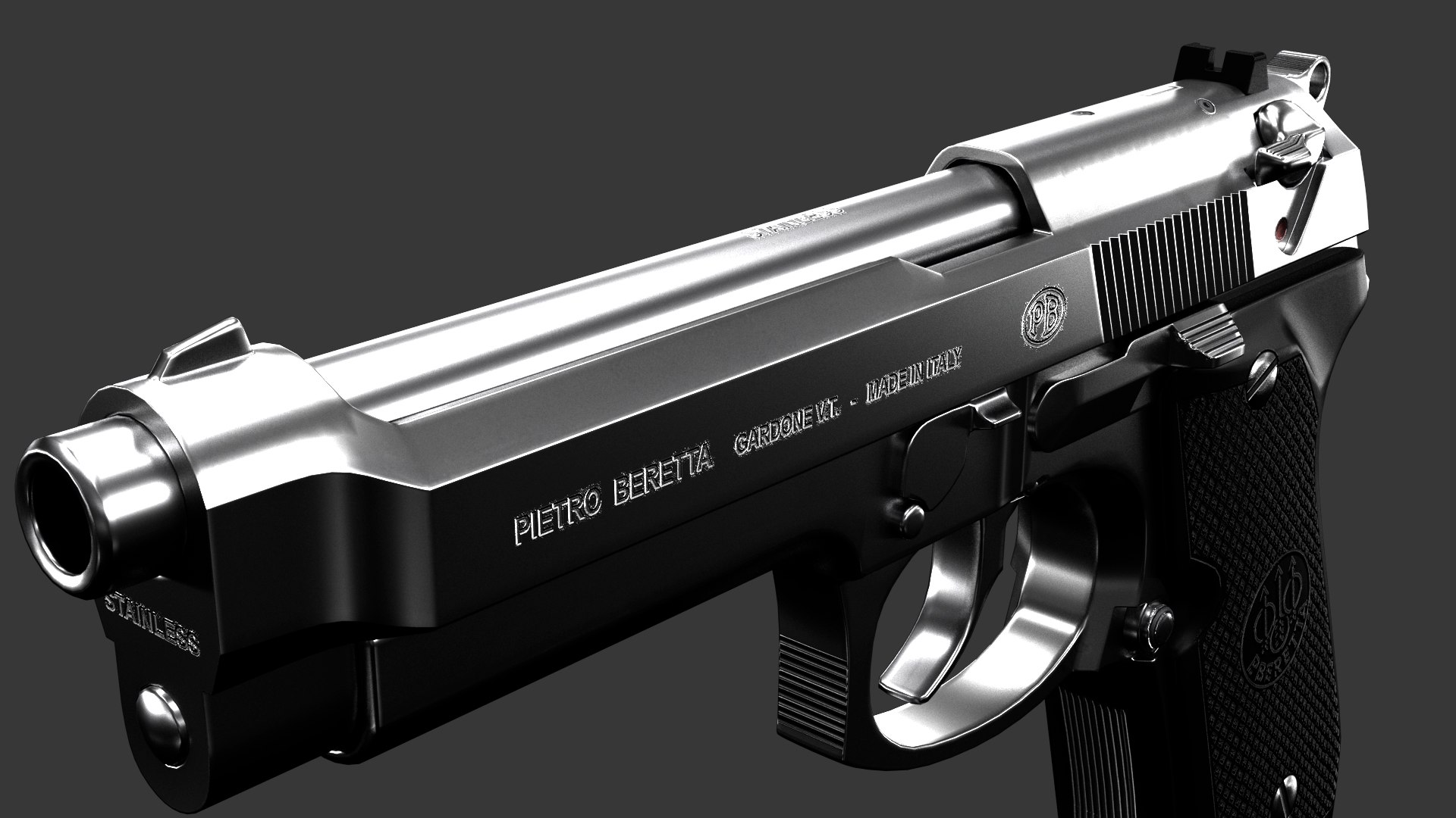 3D Beretta 92FS - TurboSquid 2124769