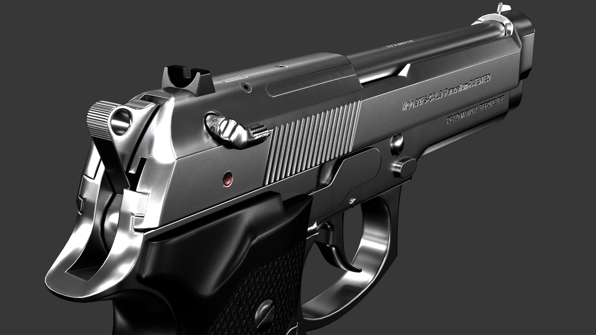 3D Beretta 92FS - TurboSquid 2124769