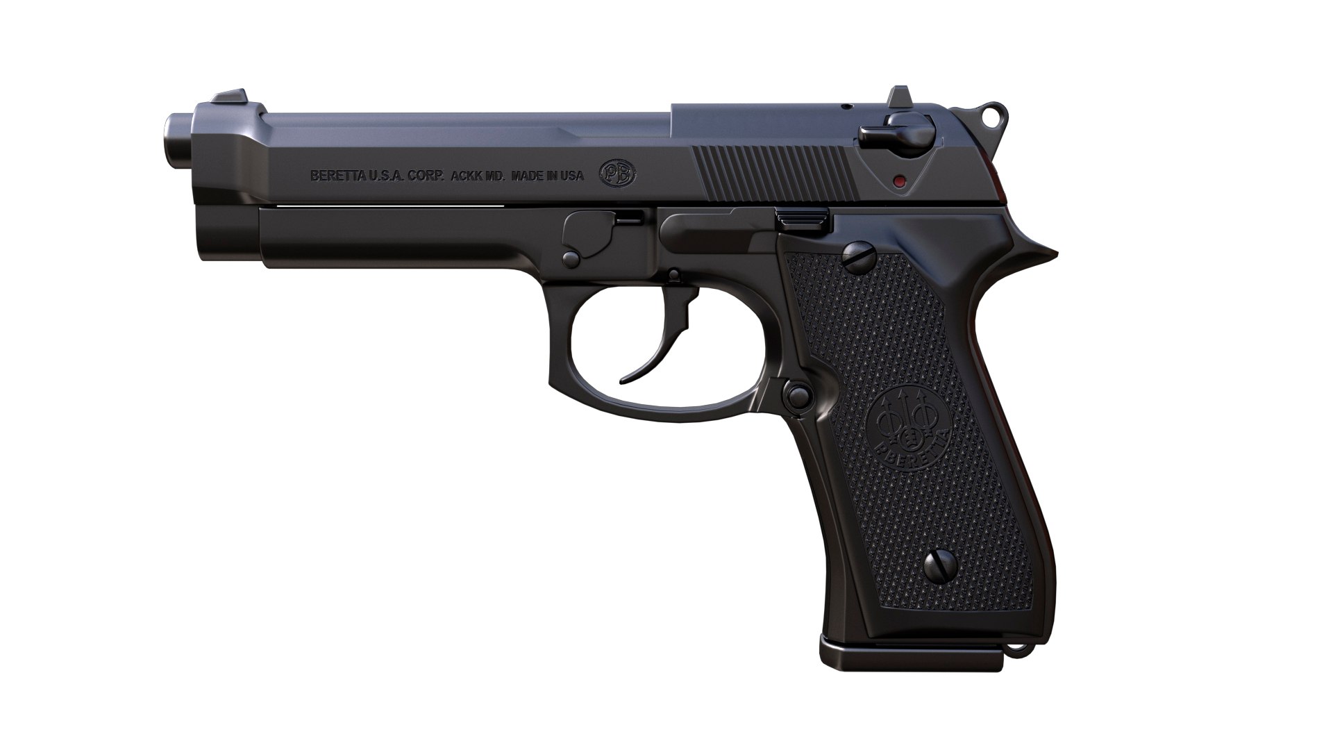 3D Beretta 92FS - TurboSquid 2124769