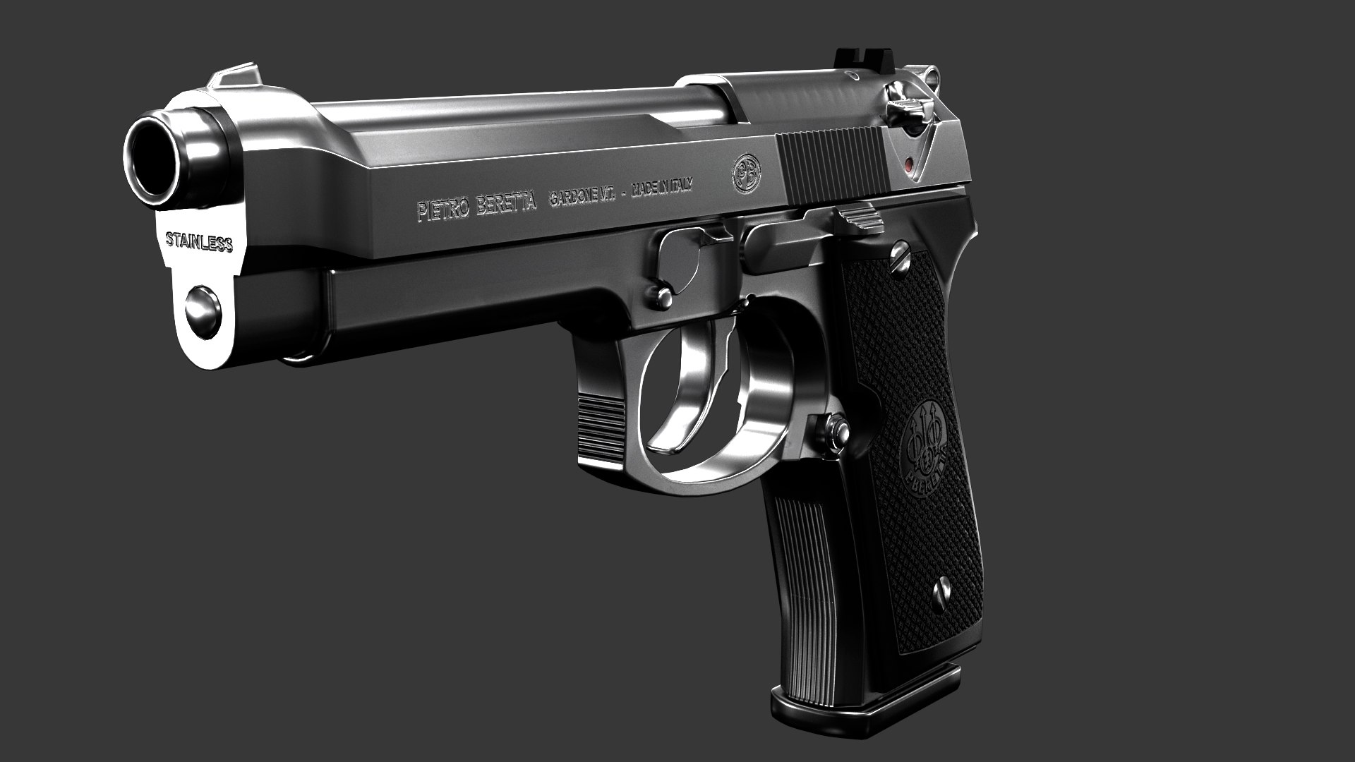 3D Beretta 92FS - TurboSquid 2124769