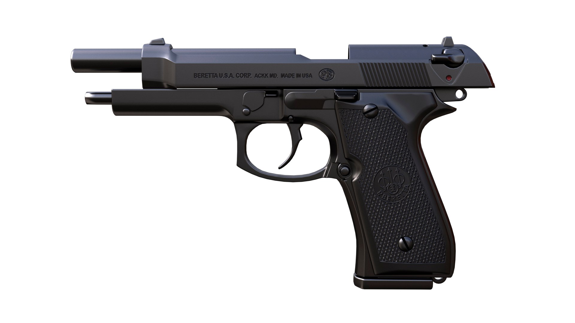 3D Beretta 92FS - TurboSquid 2124769