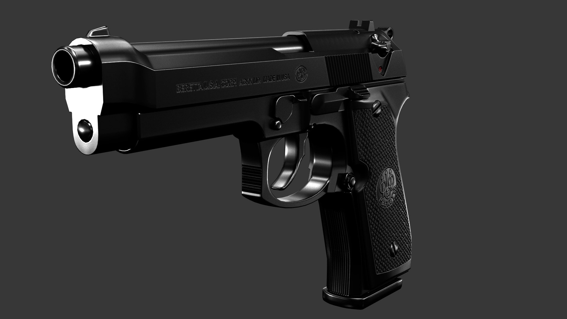 3D Beretta 92FS - TurboSquid 2124769