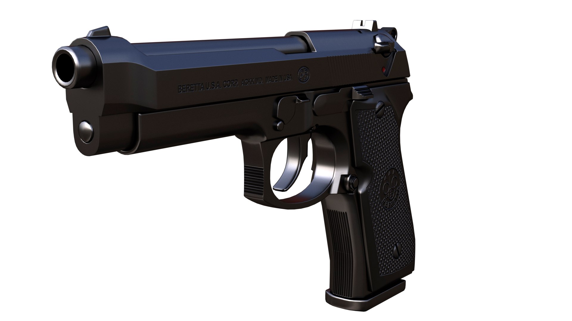 3D Beretta 92FS - TurboSquid 2124769