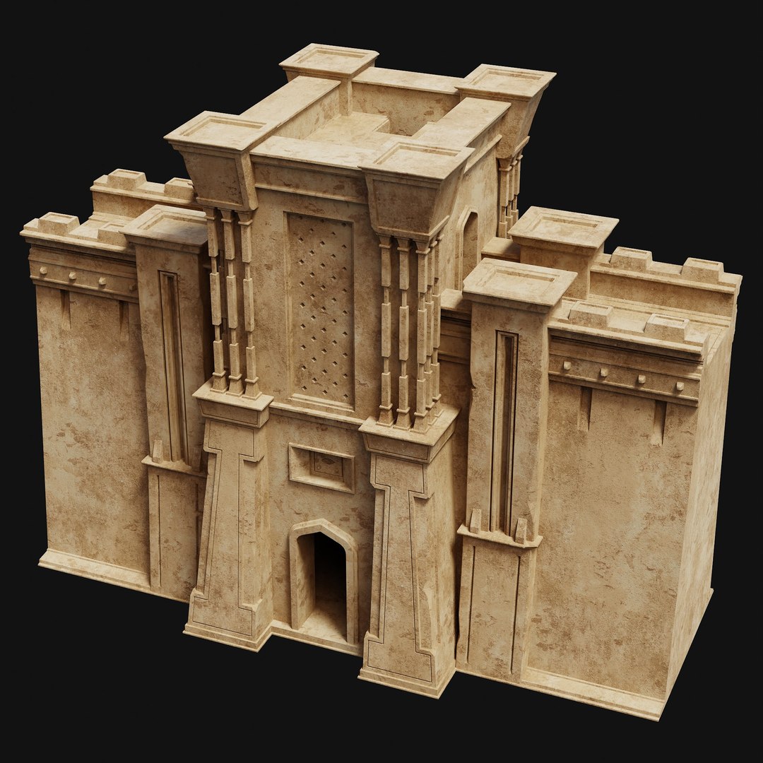 3D Model ANCIENT WALLS BUILDER DESERT SAND STONE OLD EGYPT AAA ...