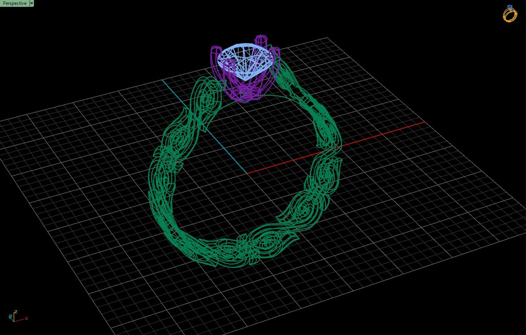 Diamond ring ornament 3D model - TurboSquid 1513693