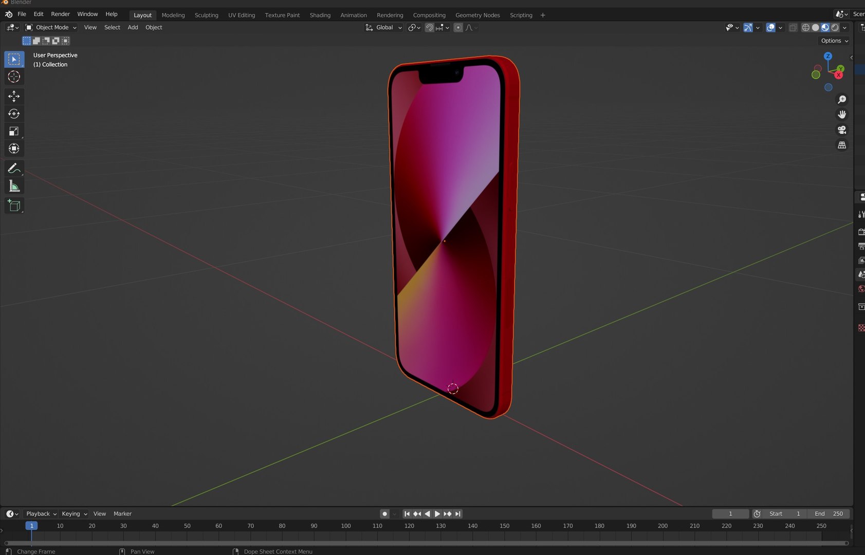 3D Apple IPhone 13 RED - TurboSquid 2046277