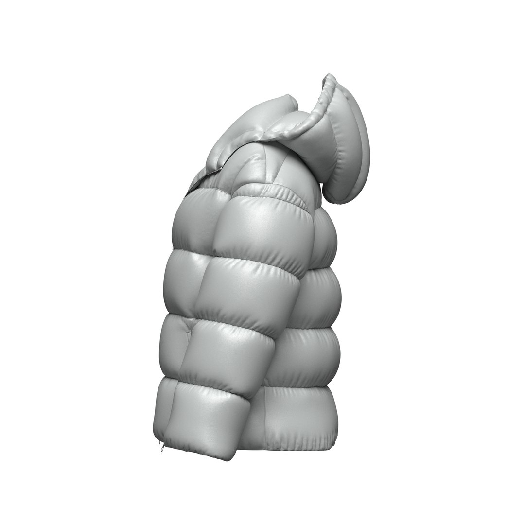 Womens Oversized Puffer Jacket Model - TurboSquid 2163554