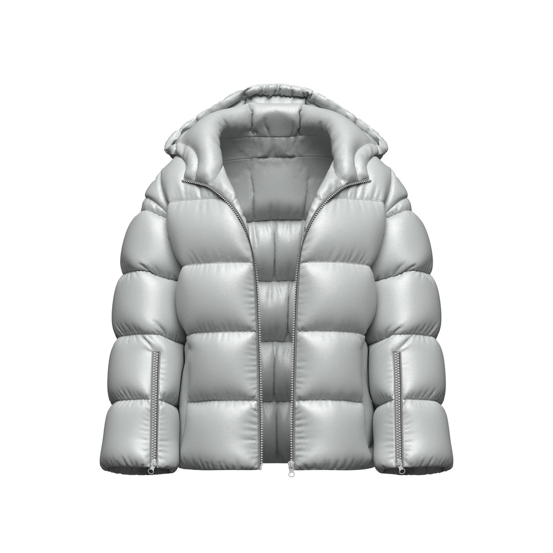 Womens Oversized Puffer Jacket Model - TurboSquid 2163554