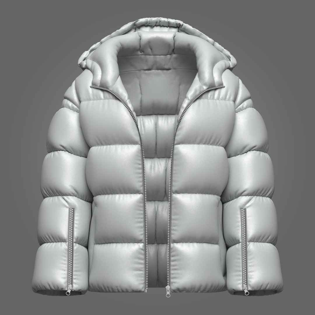 Womens Oversized Puffer Jacket Model - TurboSquid 2163554