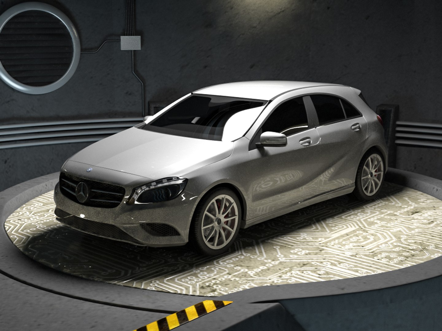 3d Model Mercedes Class W176 Garage