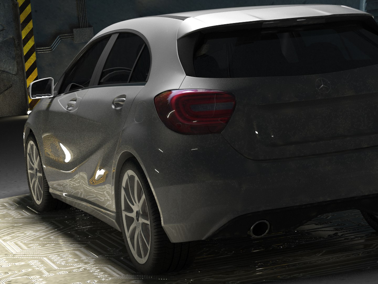 3d Model Mercedes Class W176 Garage