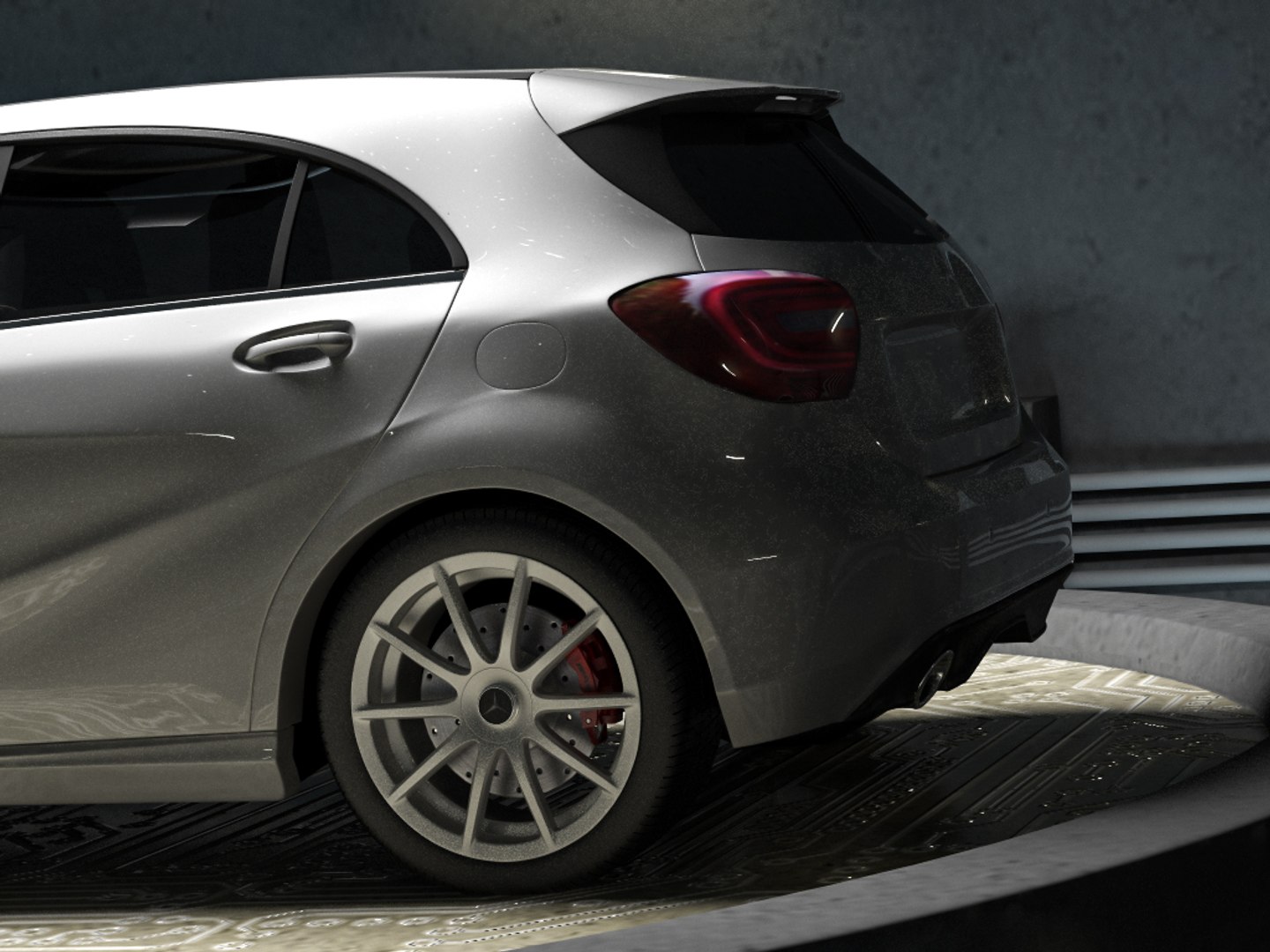 3d Model Mercedes Class W176 Garage