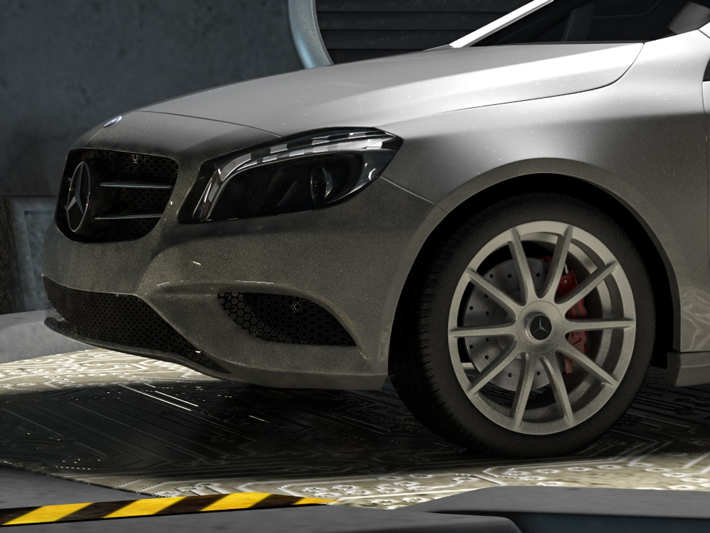 3d Model Mercedes Class W176 Garage