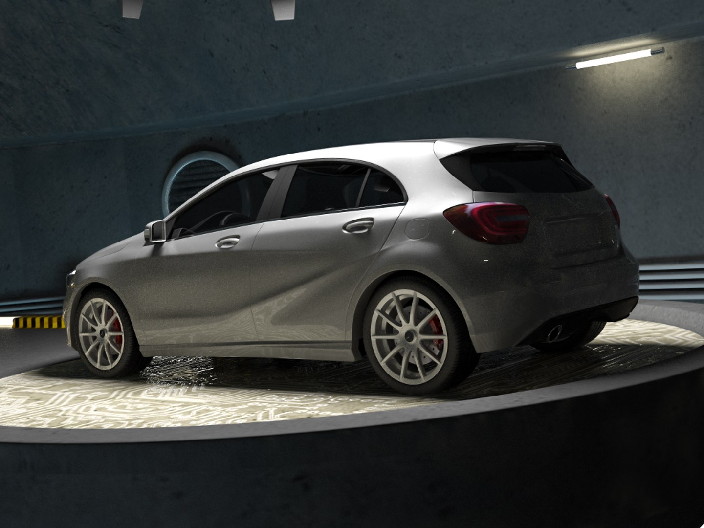3d Model Mercedes Class W176 Garage