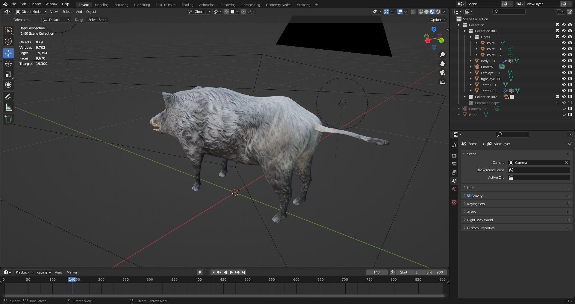 3D Model Fur Wild Boar Rigged V08 In Blender - TurboSquid 1992517