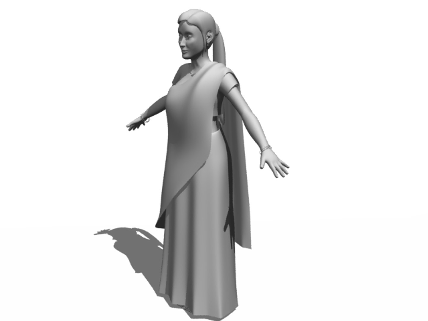 3d - Women Wearing Sadi Model